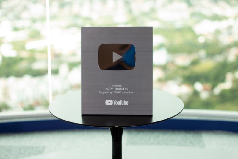 Ndtv Conquista Reconhecimento Pelos 100 Mil Inscritos No Canal Do Youtube