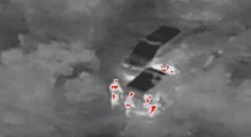 Drone termal usado a noite na caca a Lazaro detecta pessoa na mata