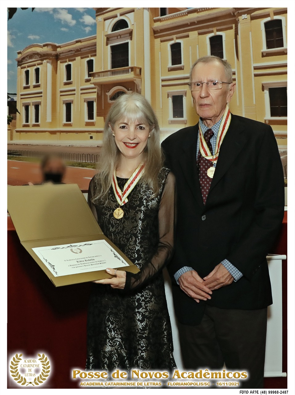 Escritora Kátia Rebello assume cadeira na Academia Catarinense de Letras