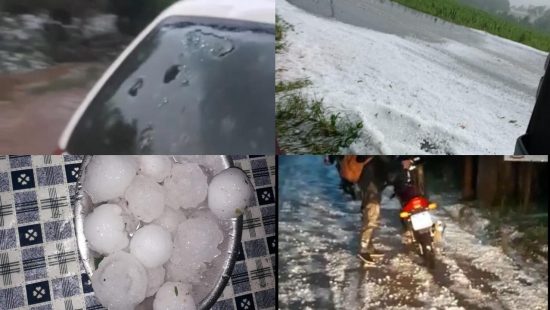 Granizo deixa rastro de estrago e risco de temporais segue no Oeste de SC
