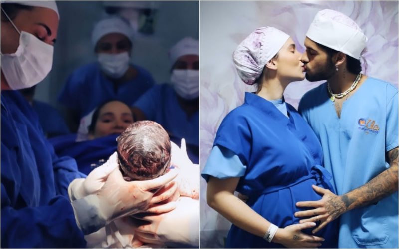 Virginia e Zé Felipe mostram a filha Maria Flor pela 1ª vez; veja