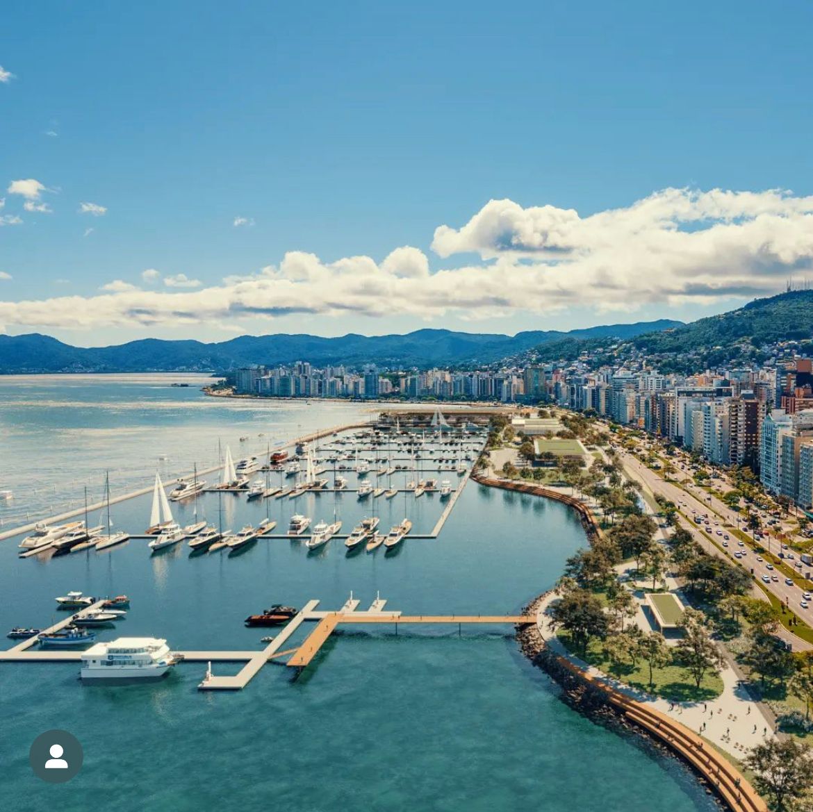 Projeto do Parque Urbano e Marina da Beira-Mar Norte, em Florianópolis ...