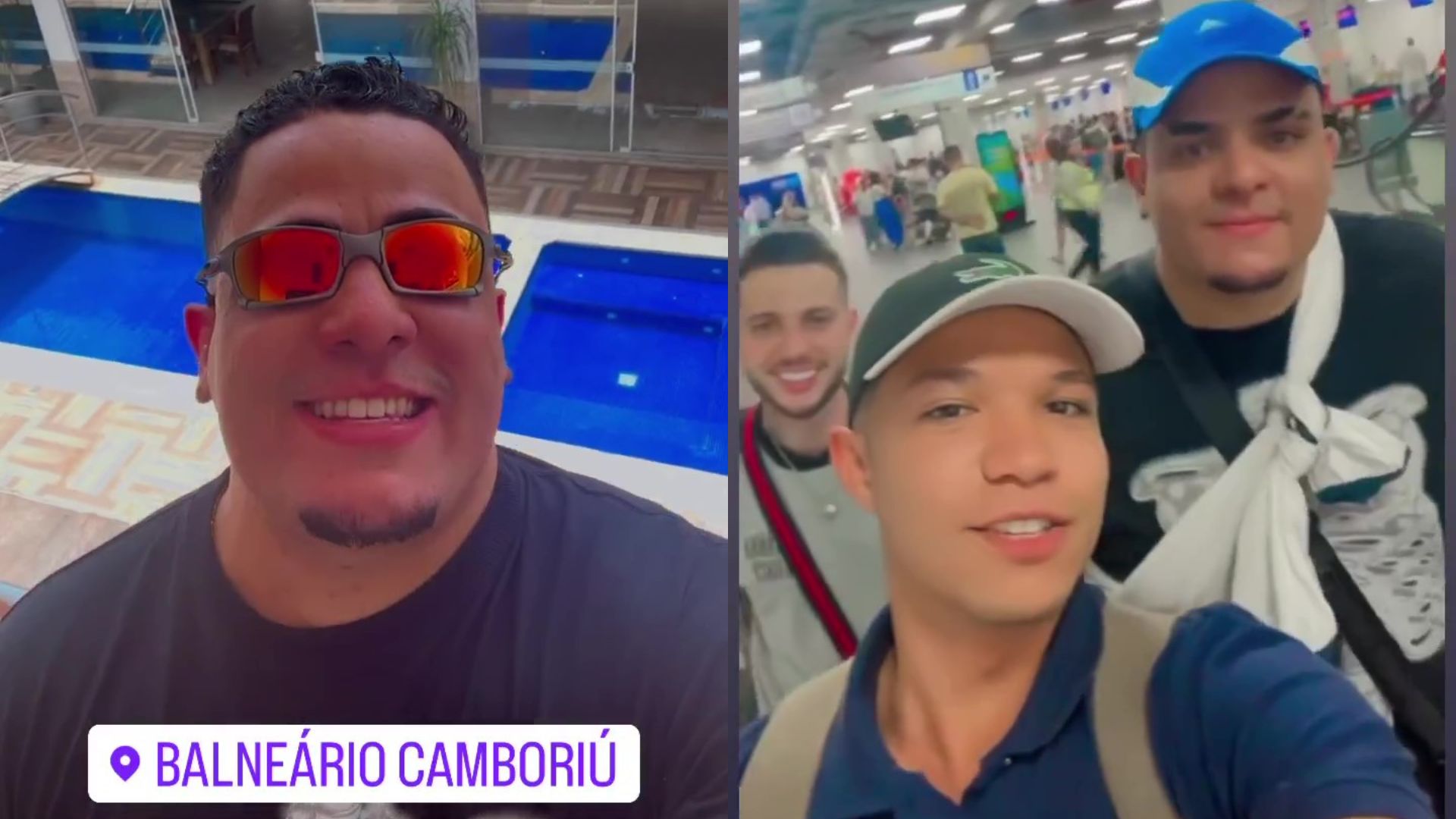 Igão, apresentador do PodPah, chega em Balneário Camboriú para férias