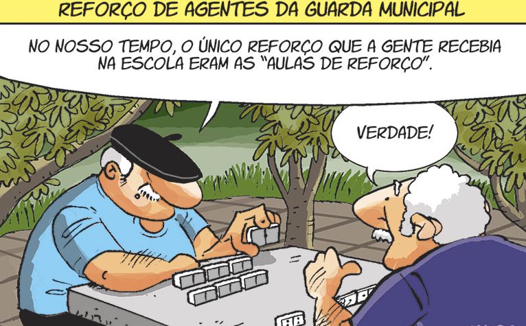 Escolas ganham reforço da Guarda Municipal | Charge | Notícias do dia