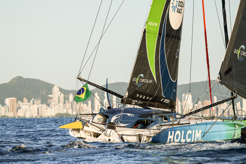 Time Holcim-PRB chega em Itajaí em segundo lugar da The Ocean Race