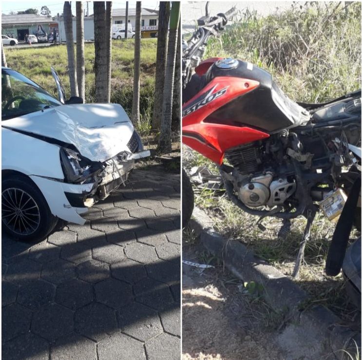 Colisão deixa motociclista gravemente ferido em rodovia de Gaspar