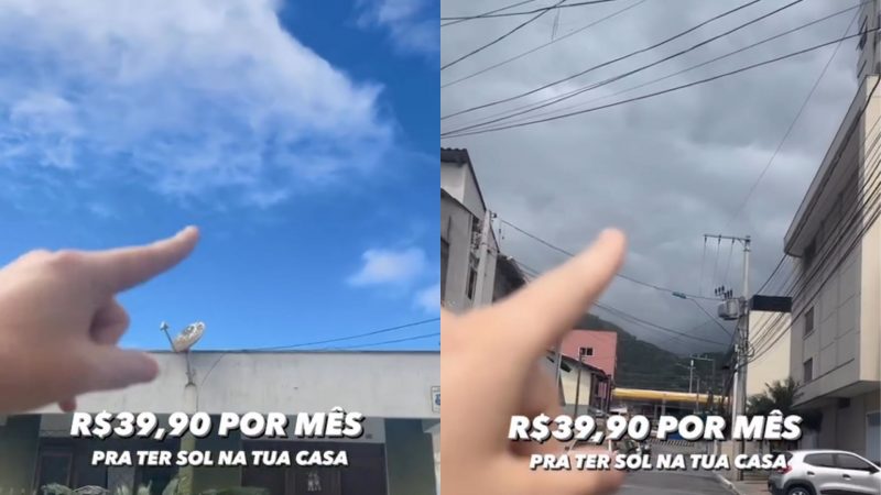 'R$ 39,90 pra ter sol em Itajaí': tempo instável vira meme na web e ...