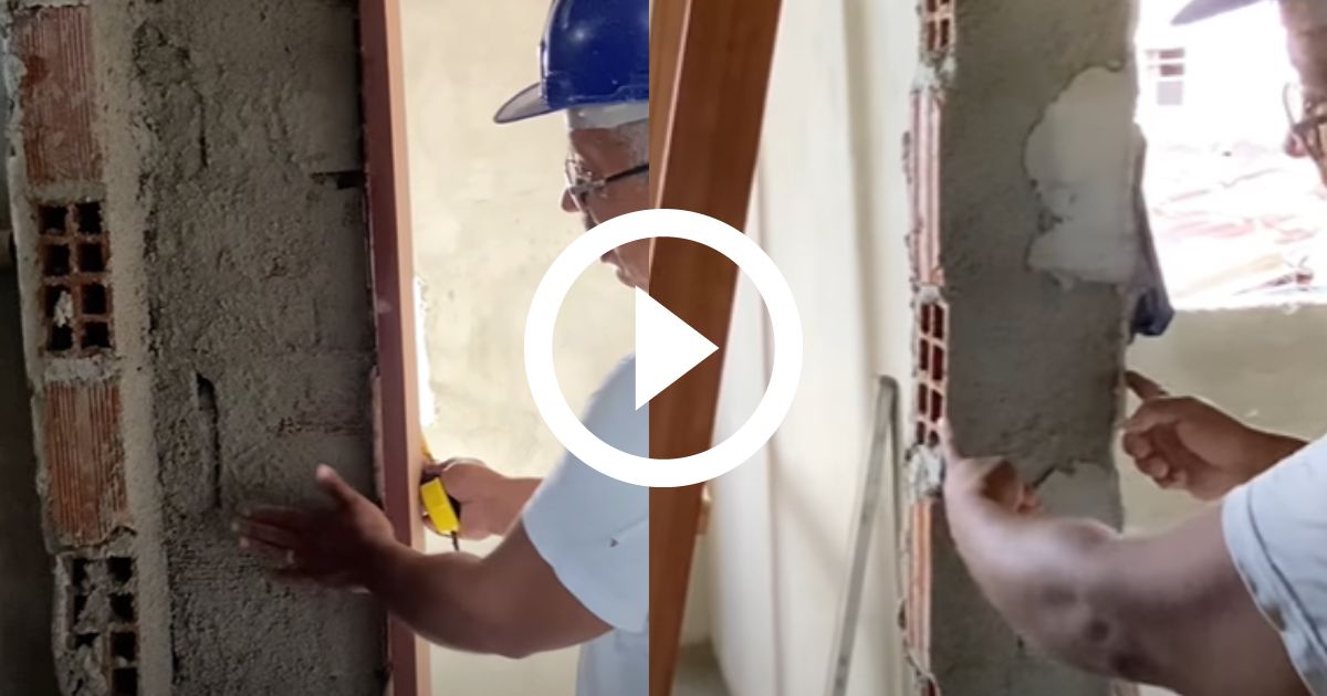 'Assim o reboco rende 50% mais': pedreiro genial ensina macete na hora ...