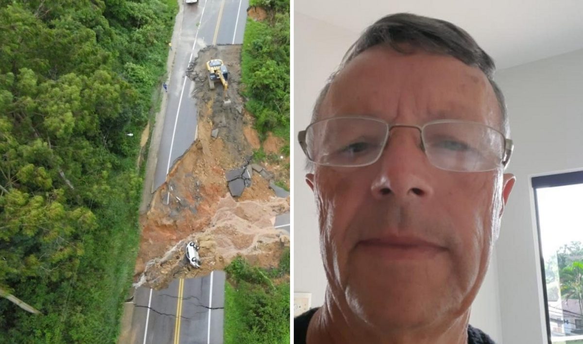 Motorista de carro que caiu na cratera da BR-470 em SC conta tudo: 'nos ...