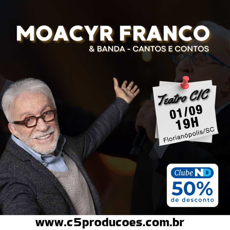 Moacyr Franco combina diversão, crítica e talento em show no CIC neste ...