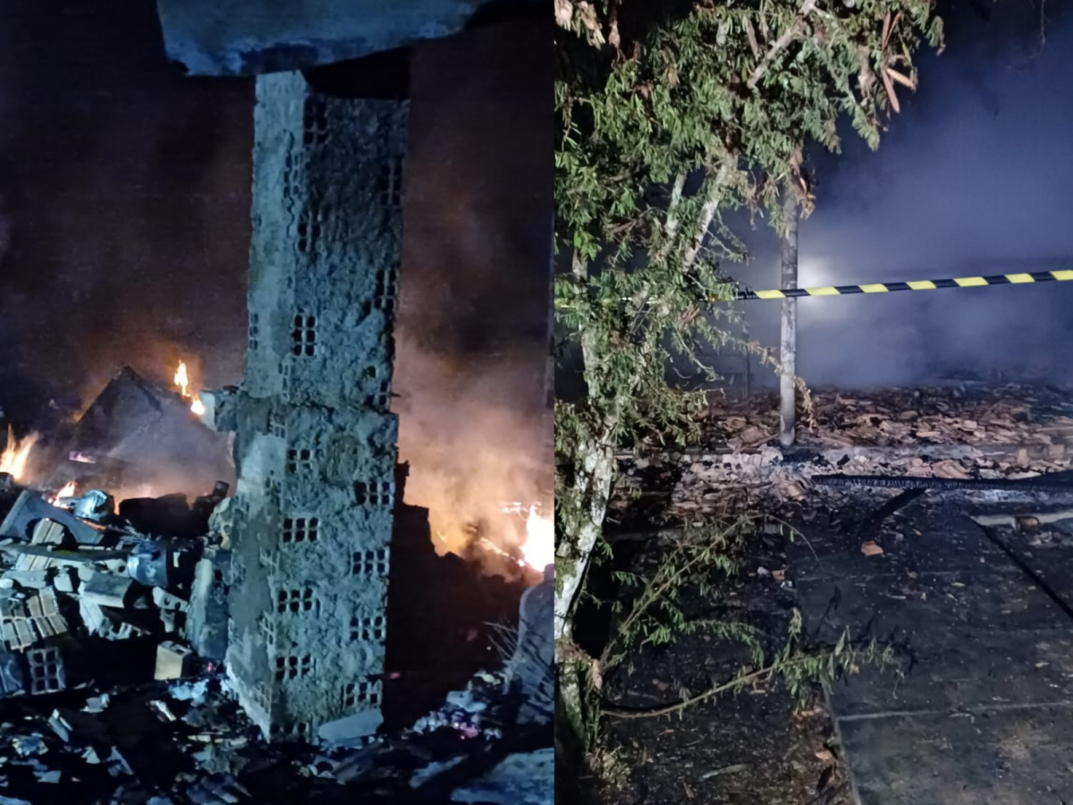 Homem ateia fogo na própria casa em Santa Catarina