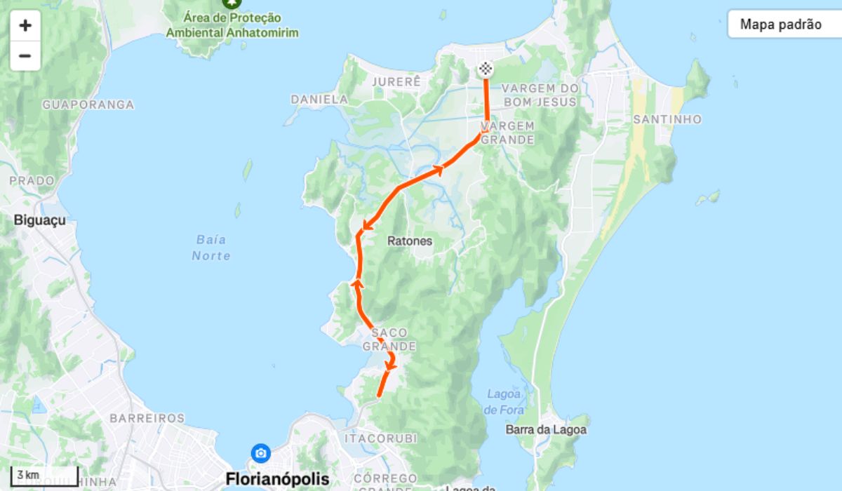 SC-401 terá alterações no trânsito domingo em Florianópolis