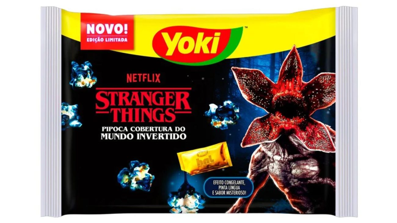 Nova pipoca da Yoki pinta a língua e celebra série da Netflix