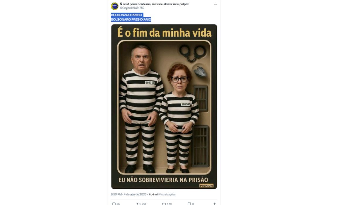 Meme: prisão domiciliar de Bolsonaro ganha redes sociais