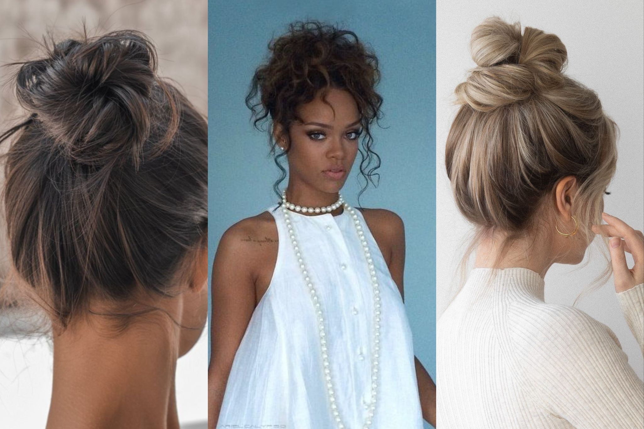 Os coques altos desfeitos são o penteado oficial do verão; saiba como ...