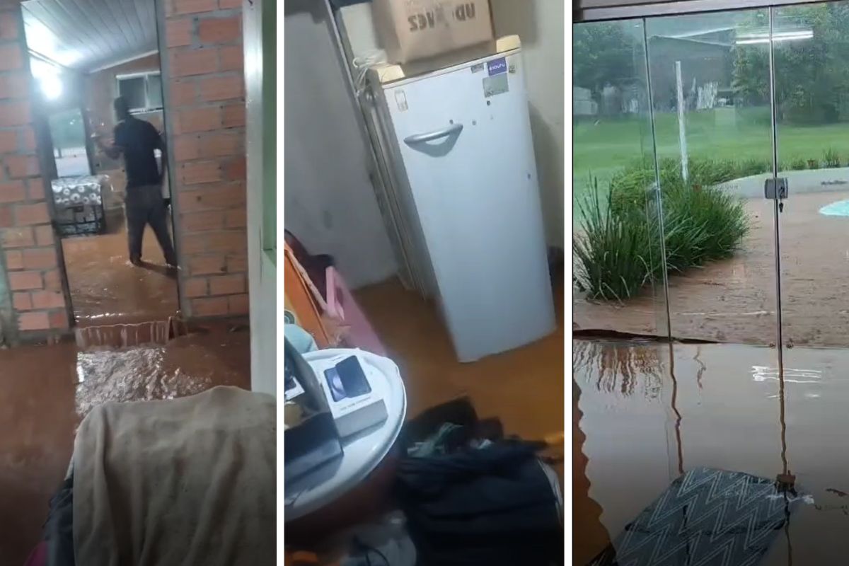 Chuva intensa em SC invade casas e paralisa captação de água