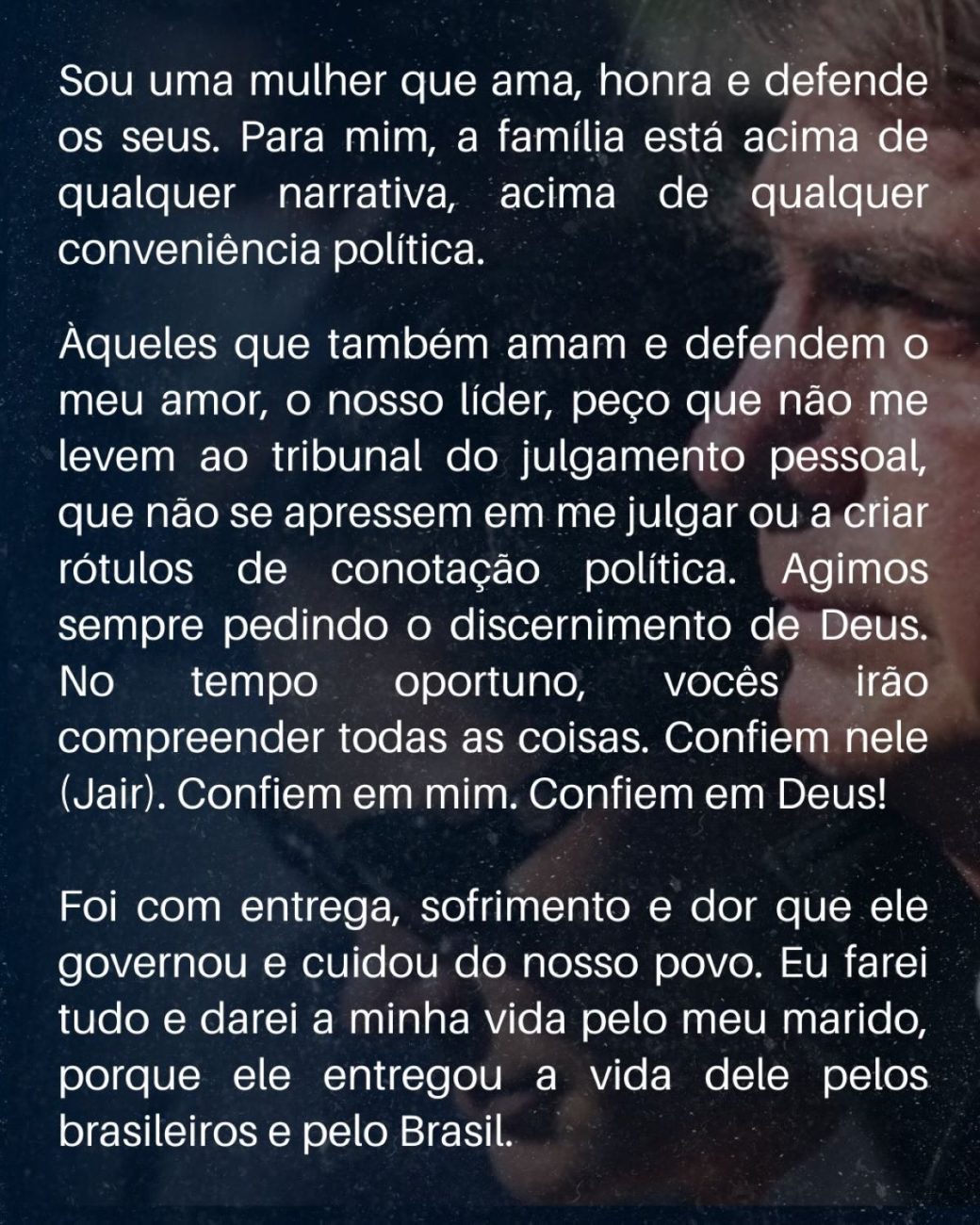 O que Michelle Bolsonaro escreveu em publicação apagada minutos depois?