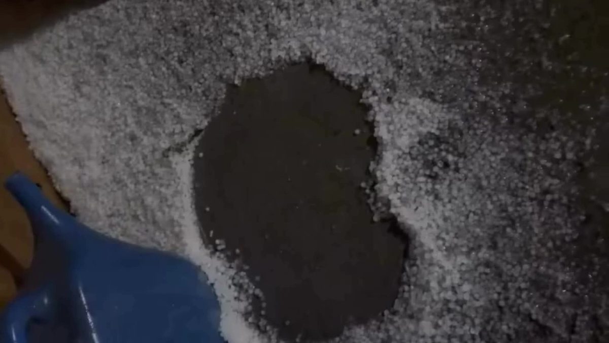 Granizo em Lages: chuva com pedras de gelo atinge cidade nesta segunda