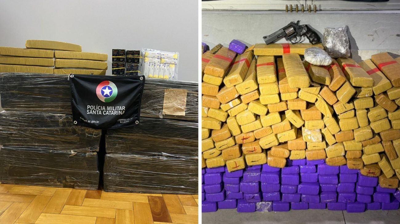 PM estoura depósito e apreende mais de 300 kg de drogas em SC